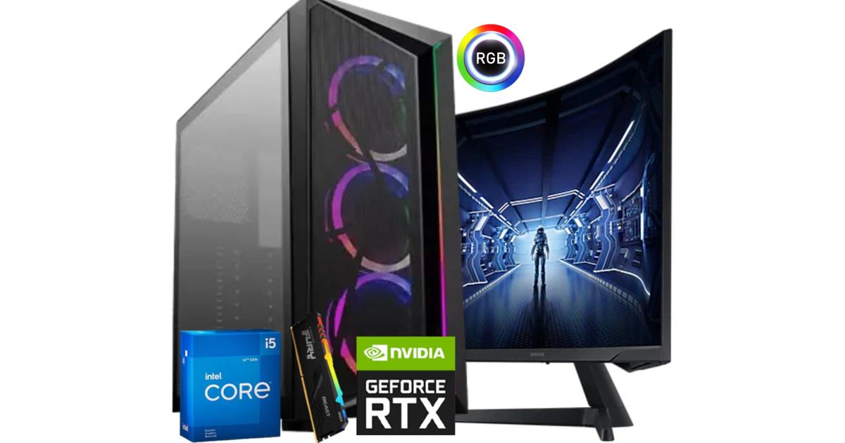 INTEL CORE i5 12400F // RTX 3070 8GB // 16GB RAM DDR4 w/ Samsung Odyssey G5 27'' (2k-144Hz ...