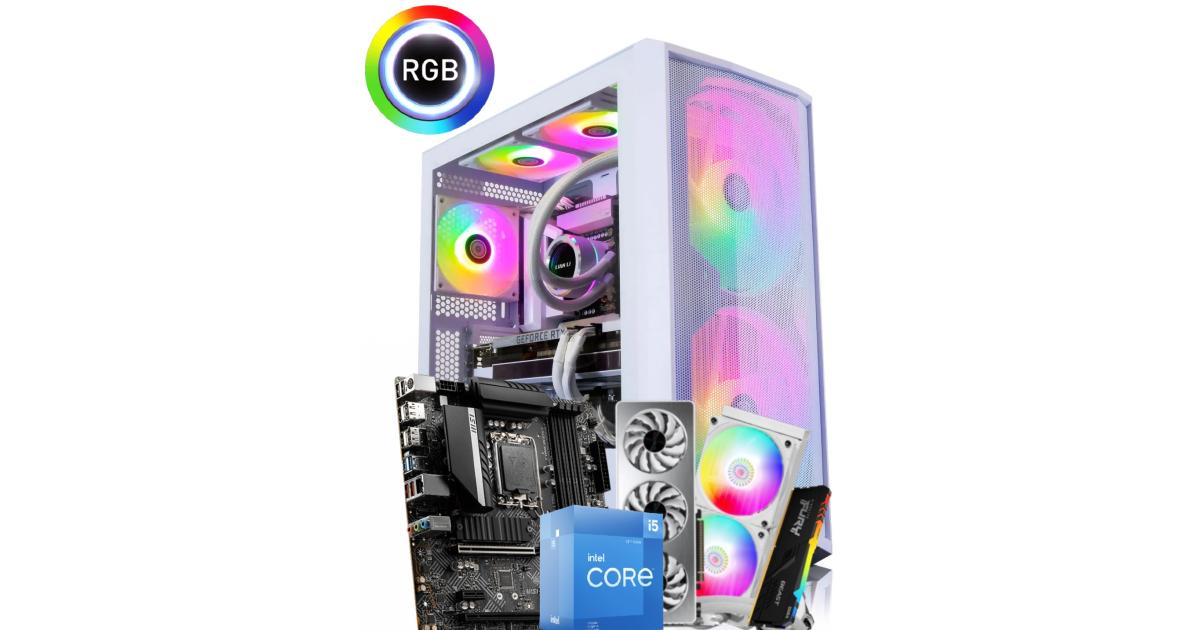 INTEL CORE i5 12400 // RTX 3060 Vision 12GB // 16GB RAM DDR4 - White ...