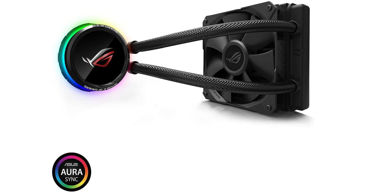 ASUS ROG Ryuo 120 all-in-one liquid CPU cooler with color OLED, Aura ...