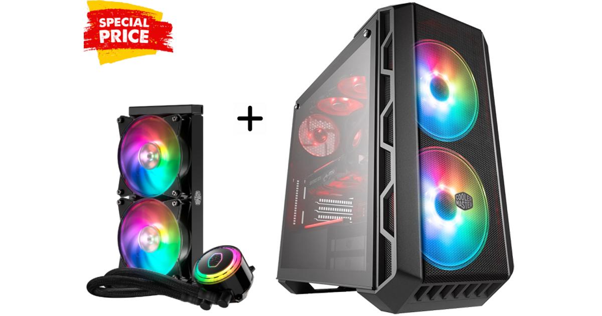 COOLER MASTER H500 ARGB CASE + COOLER MASTER ML240R RGB AIO COOLER ...