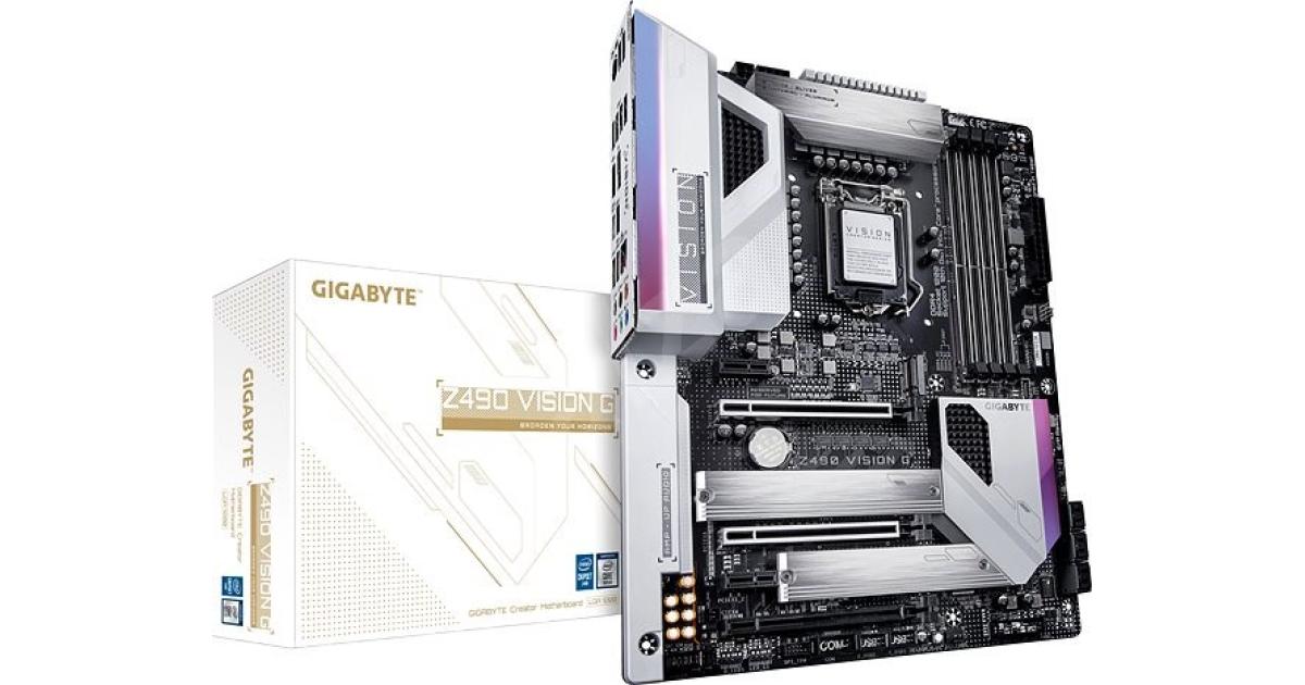 GIGABYTE Z490 VISION G Dual M.2 Intel Z490 LGA 1200 with Motherboard ...