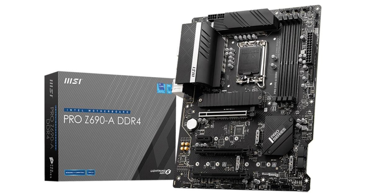 MSI PRO Z690-A DDR4 LGA 1700, Intel 12th ATX Motherboard ,Quad M.2 ...