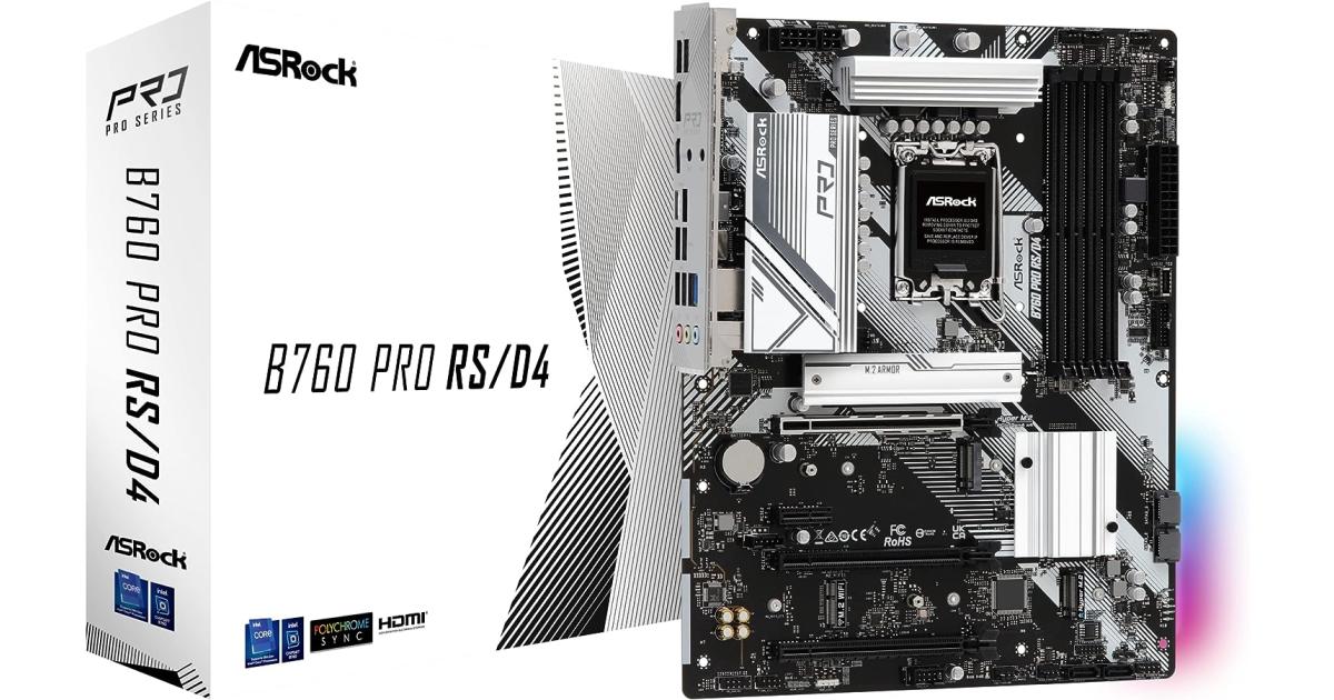 ASRock B760 Pro RS/D4, Intel 13th 12th Series, LGA 1700/DDR4/PCIe 4.0 ...