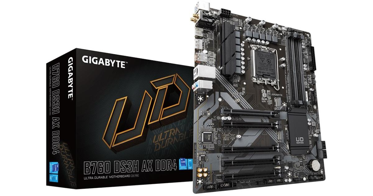 GIGABYTE B760 DS3H AX (WiFi 6E), Intel 13th 12th Series, LGA 1700/DDR4 ...