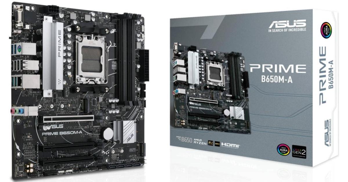 ASUS PRIME B650M-A AMD RYZEN 7000 Series AM5/DDR5/PCIe 4.0/2xM.2 - mATX ...