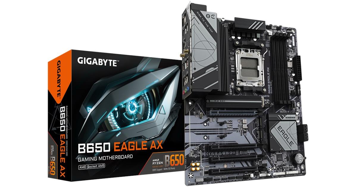 GIGABYTE B650 EAGLE AX (Wi-Fi 6E) AMD RYZEN 7000 Series AM5/DDR5/PCIe 4 ...