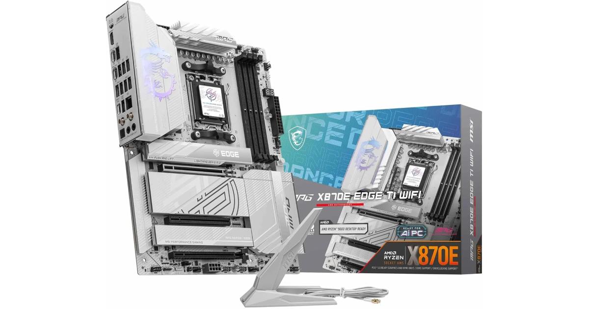 MSI MPG X870E EDGE TI WIFI (Wi-Fi 7) AMD RYZEN 7000 8000 9000 Series ...