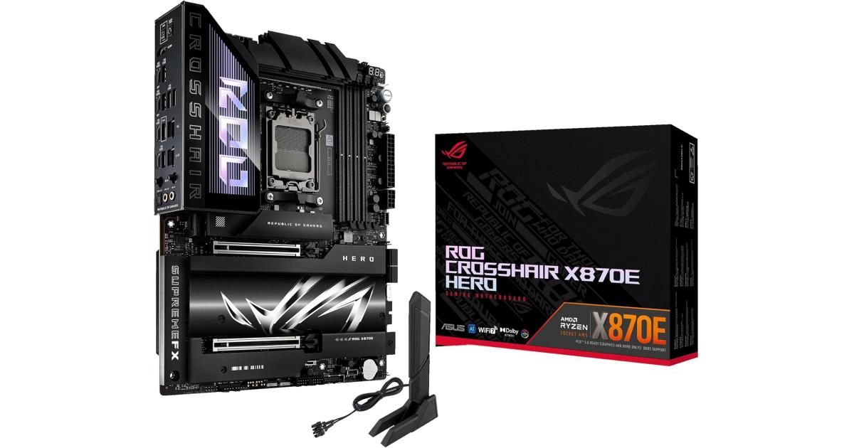 ASUS ROG CROSSHAIR X870E HERO WIFI (Wi-Fi 7) AMD RYZEN 7000 8000 9000 ...