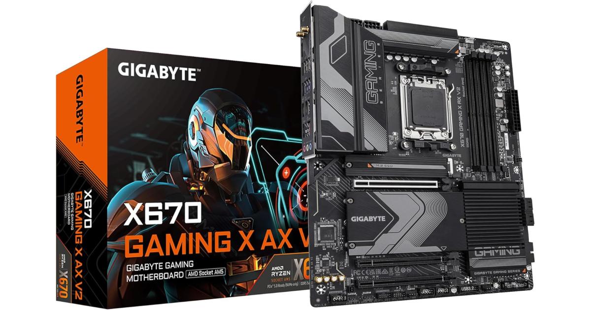 GIGABYTE X670 GAMING X AX V2 (WiFi 6E) AMD RYZEN 7000 Series AM5/DDR5 ...