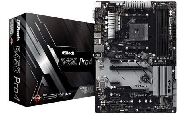 ASROCK B450 Pro4 AM4 ATX Motherboard | ASROCK B450 PRO4 | OS | Jordan