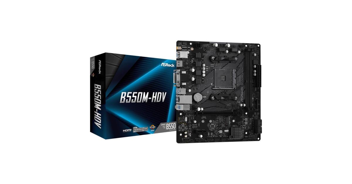 ASROCK AMD B550M-HDV /M.2 ATX Motherboard | ASROCK B550 HDV | OS | Jordan