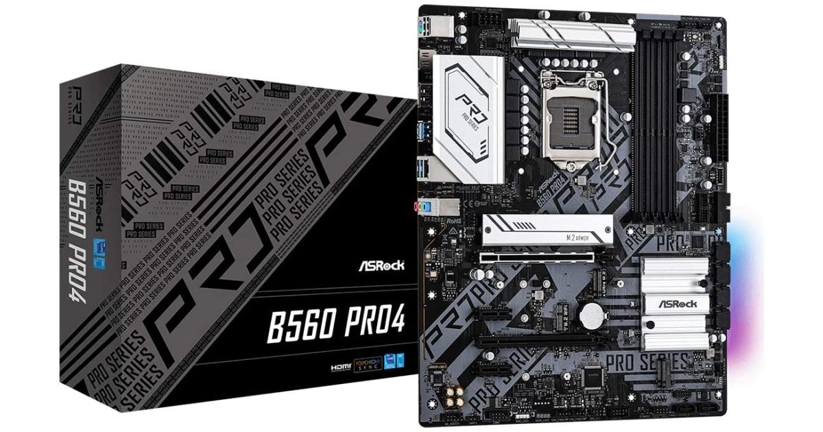 ASRock B560 Pro4 LGA 1200 Intel B560 GEN 4/ 6 SATA 6Gb/s/M.2 Support ...