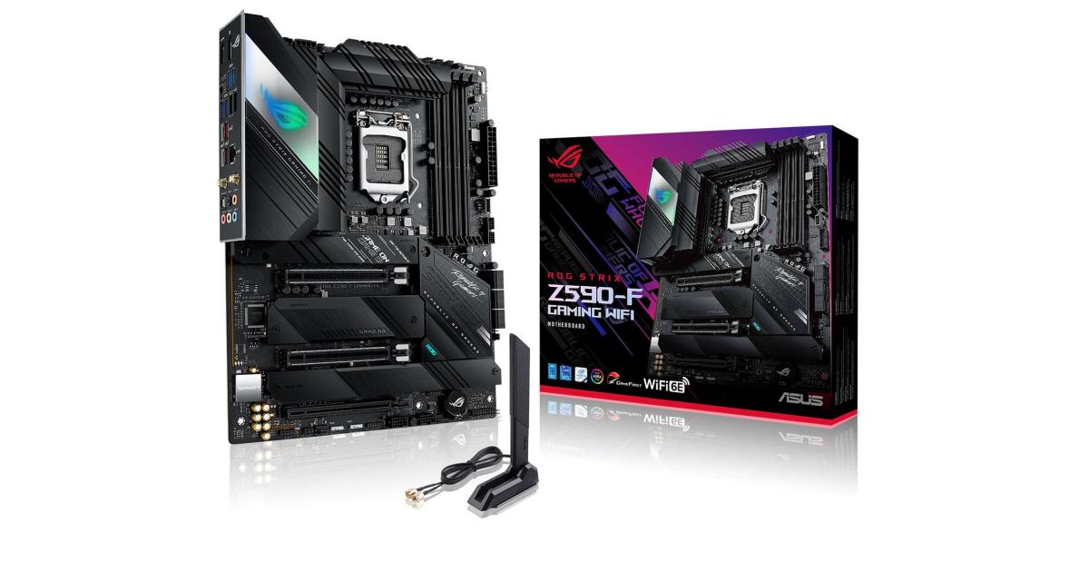 ASUS ROG STRIX Z590-F Gaming WiFi 6E LGA 1200(Intel 11th/10th Gen) ATX ...