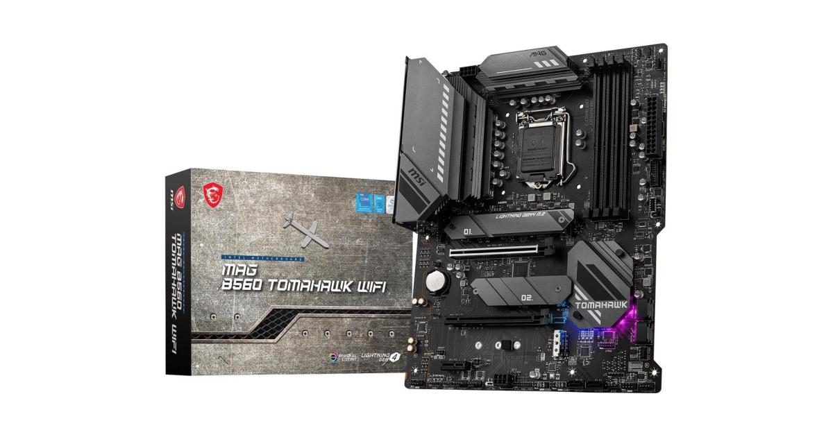 MSI MAG B560 TOMAHAWK WIFI LGA 1200 Intel B560 11th & 10th Intel CPUs Pcie Gen 4.0 , SATA 6Gb/s ...