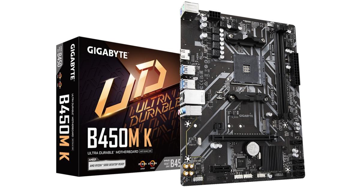 GIGABYTE B450M K, AMD AM4, /DDR4/PCIe Gen 3/M.2 - mATX Gaming ...