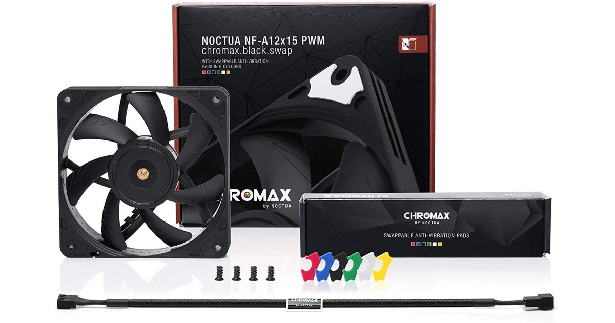 NOCTUA NF-A12x15 flx PWM chromax.black.swap Fan | NF-A12 | OS | Jordan