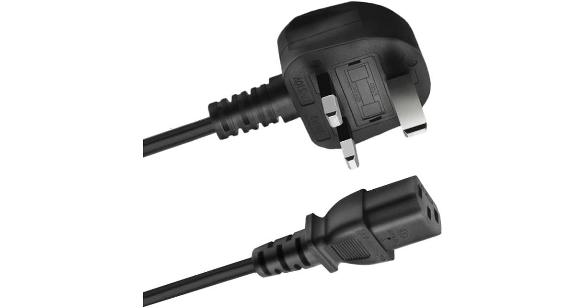 Original MK Power Cord Cable For PC/Monitor/Printer/UPS... 1.5m | Power ...