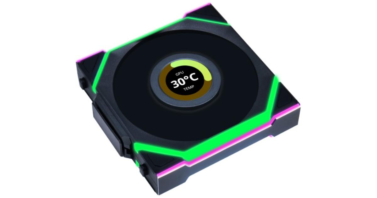 Lian Li UNI FAN SL Wireless LCD 120 (Reverse Blade) Single w/ Dual Zone ...