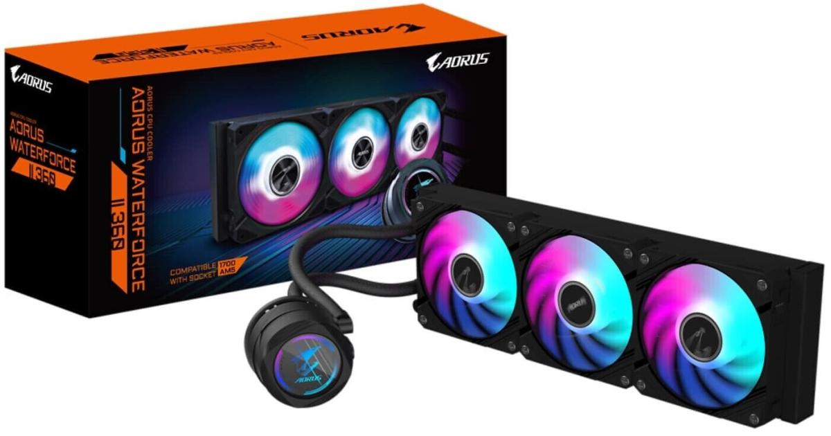 AORUS WATERFORCE II 360 All-in-one 360mm CPU Liquid Cooler With 330 ...