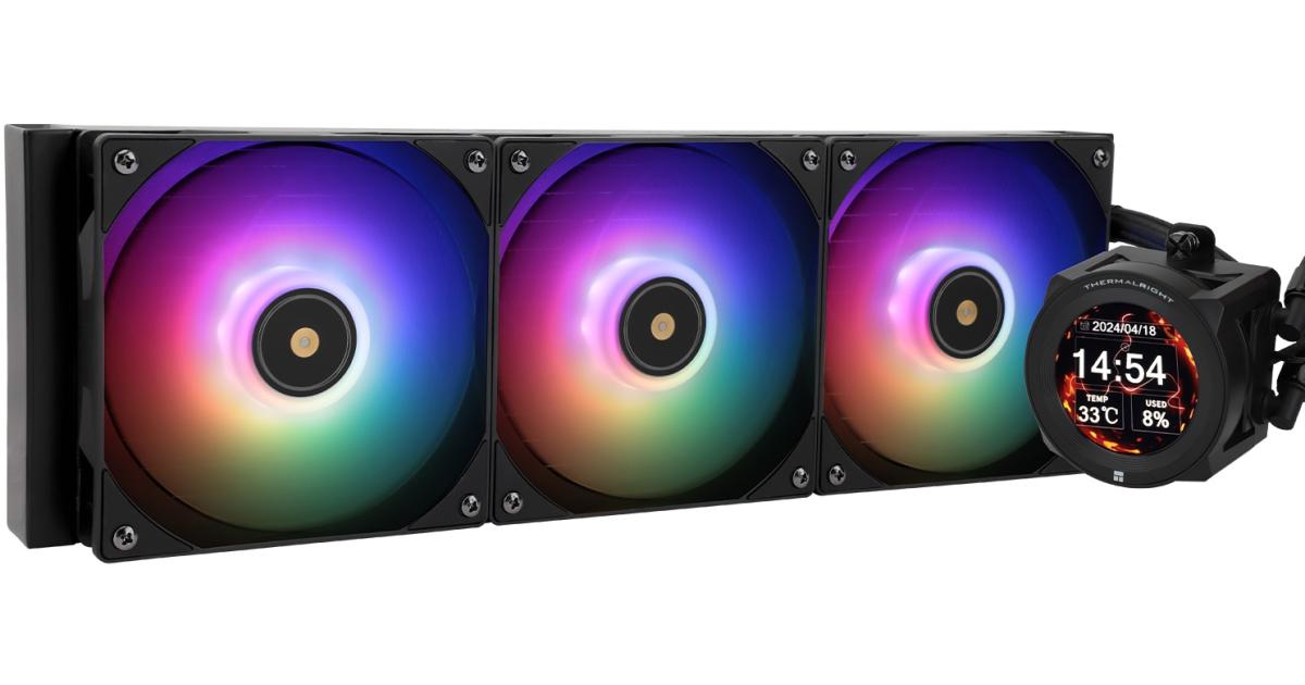 Thermalright Core Vision 360 BLACK ARGB CPU Liquid Cooler w/ 2.1" IPS ...
