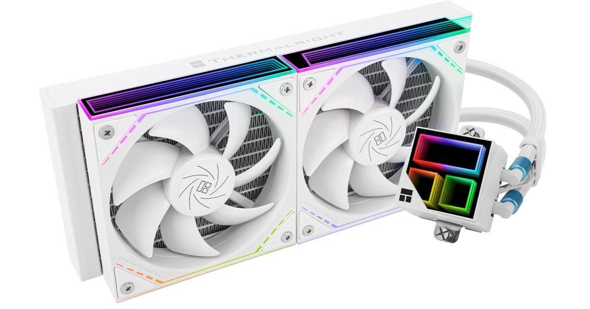 Thermalright Frozen Infinity 240 WHITE ARGB CPU Liquid Cooler, High Performance AIO w/ 2x TL ...