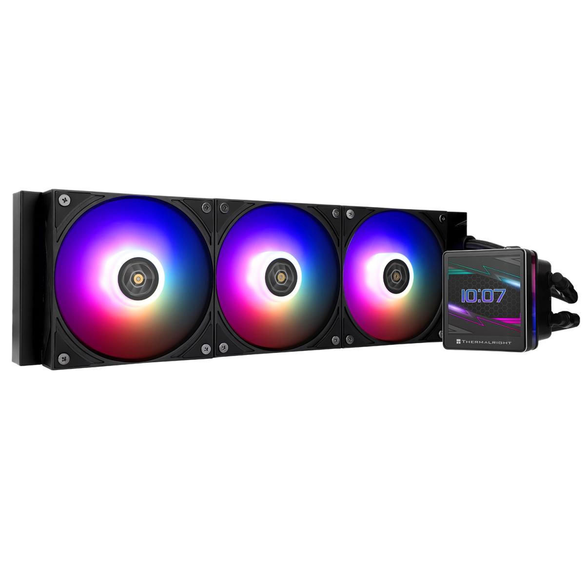 Thermalright Grand Vision 360 ARGB BLACK CPU Liquid Cooler w/ 3.4" IPS ...