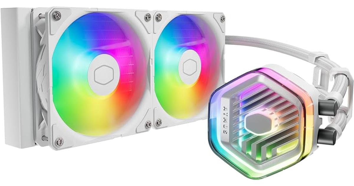 Cooler Master MASTERLIQUID 240 ATMOS (White) ARGB High- Preformance AIO ...