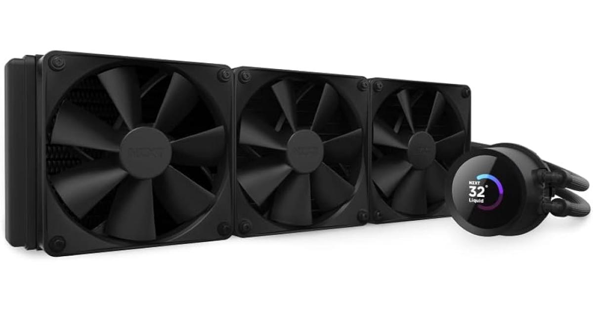 NZXT Kraken 360 (Black) LCD Display All-In-One 360mm Liquid CPU Cooler ...