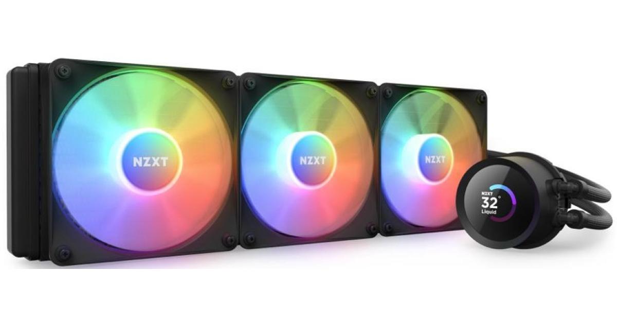 NZXT Kraken 360 RGB (Black) LCD Display All-In-One 360mm Liquid CPU ...