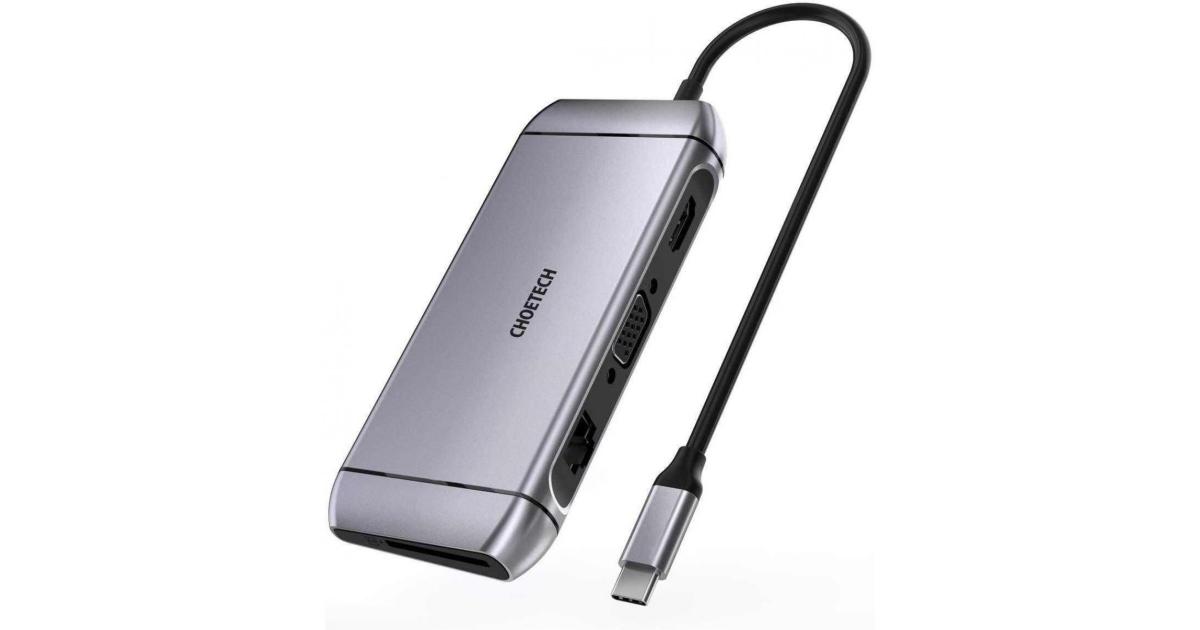 Choetech Hub M15 9 In 1 Usb Type C Adapter Hub With 4k Hdmi 100w Pd
