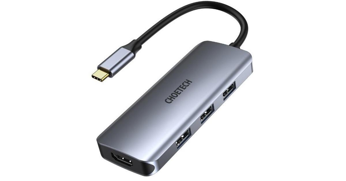 Choetech Hub M In Usb Type C Adapter Hub With K Hdmi W Pd Power Usb Sd Tf