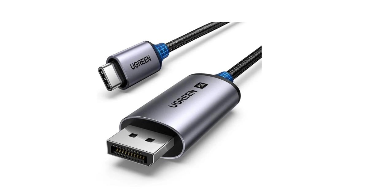 UGREEN USB C Male To Display Port Male Support Up To 8K@60Hz 2M (Gray ...