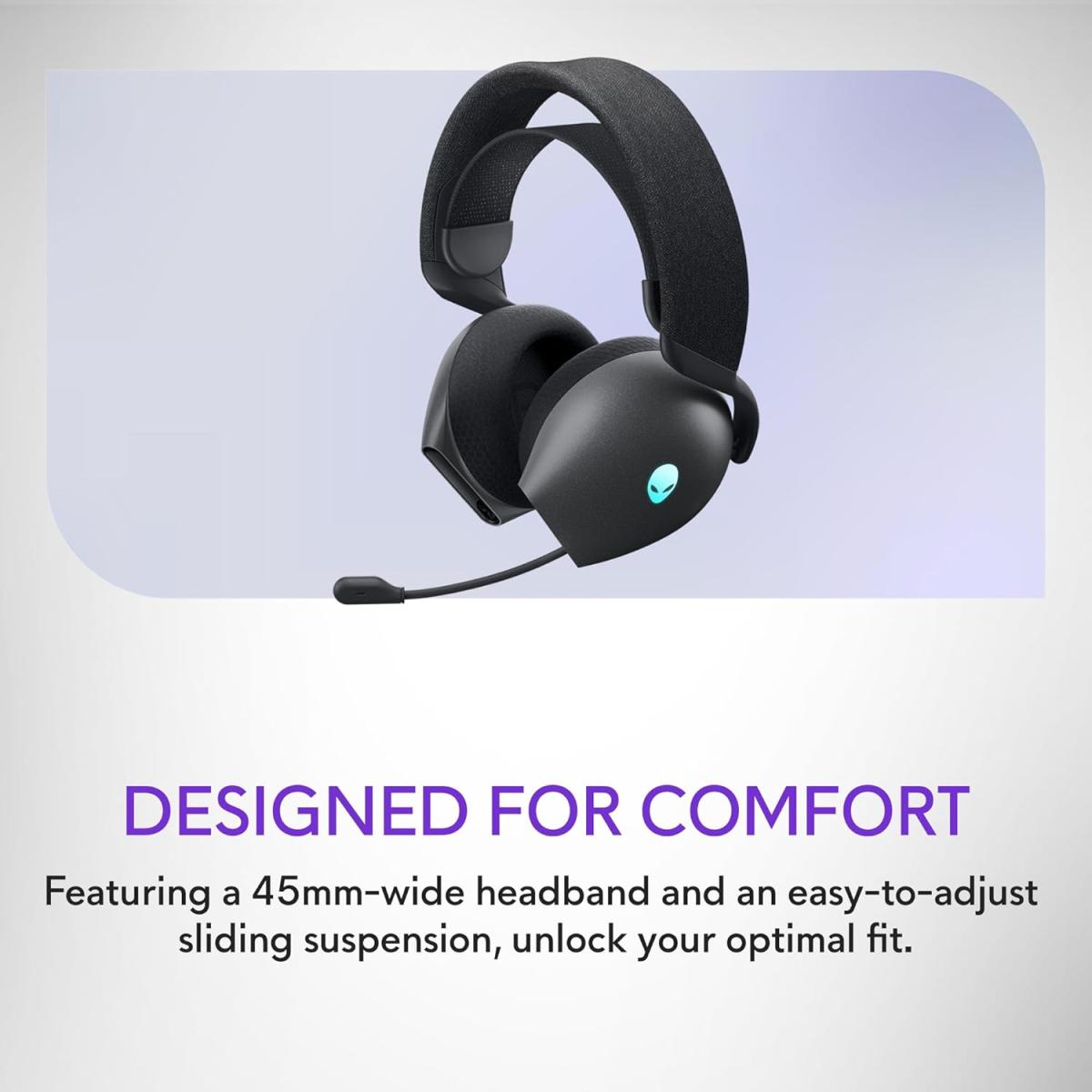 Alienware Tri-Mode Wireless Gaming Headset AW725H - Wired/Wireless ...
