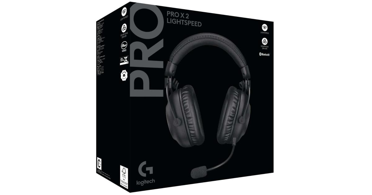 Logitech G PRO X 2 Lightspeed Wireless (Black) 7.1 Surround Gaming ...