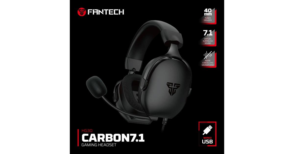 Fantech HG30 7.1 (Black) Virtual Surround USB Wired Ultra Comfort ...