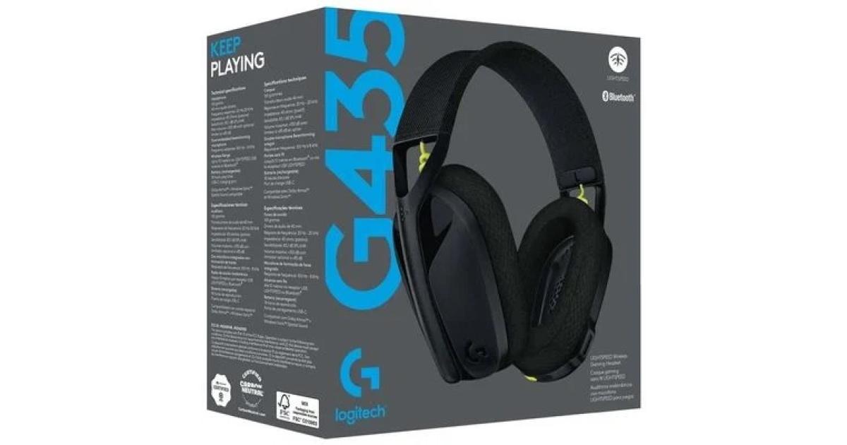 Logitech G435 LIGHTSPEED Wireless (Black) Dual Mode (2.4GHz & Bluetooth ...