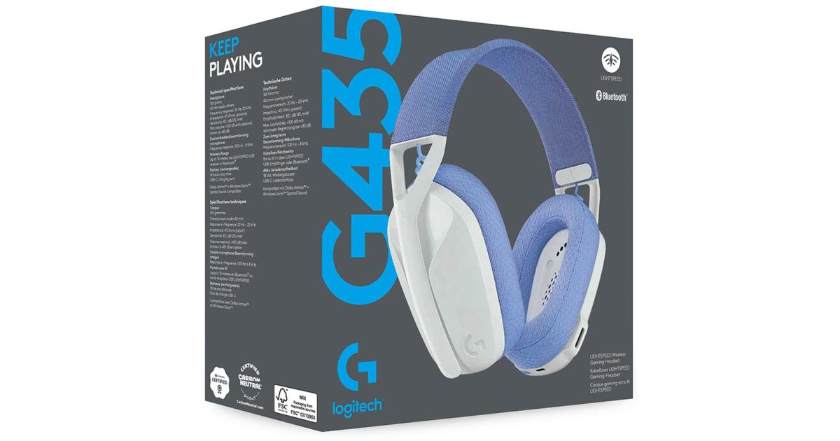 Logitech G435 LIGHTSPEED Wireless (White) Dual Mode (2.4GHz & Bluetooth ...