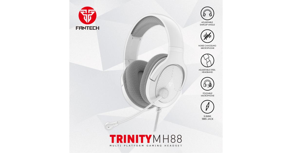 Fantech Trinity MH88 (White) Wired (3.5mm) Lightweight Adjustable ...