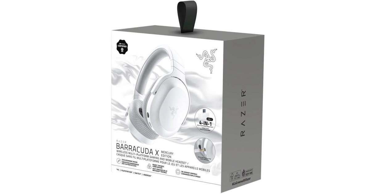 Razer Barracuda X (2021) USB-C Wireless+Bluetooth Lightweight Gaming ...