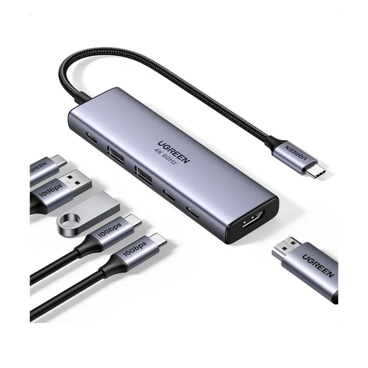 UGREEN USB-C Hub, 6-in-1,Plug And Play, Input (1*USB-C) ,Output(1*HDMI ...