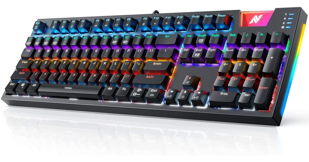 ABKONCORE K660 ARC W/ RGB Side LED&Backlit Keyboard Mechanical Gaming Keyboard IP42 Splash-Proof ...