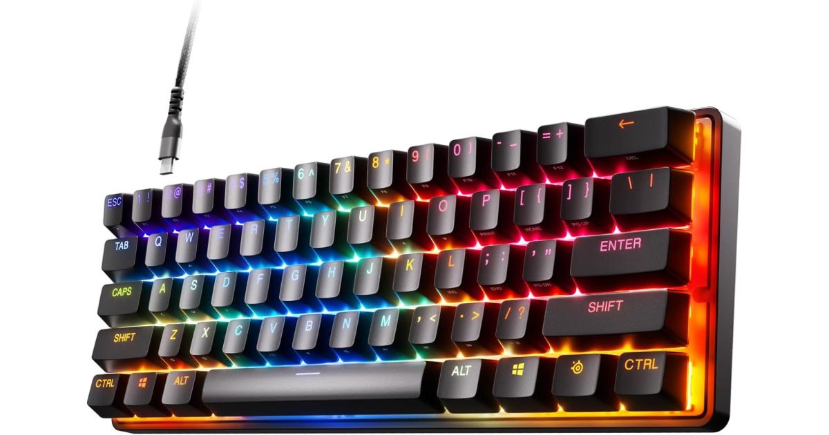 SteelSeries Apex 9 Mini Esports 60% PBT Wired RGB Optical Mechanical ...