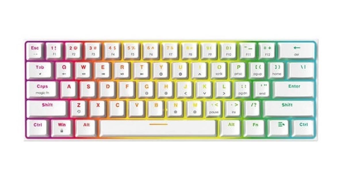 FANTECH MAXFIT61 MK857 RGB Wired 60% Mechanical Keyboard, 61 Keys Hot ...