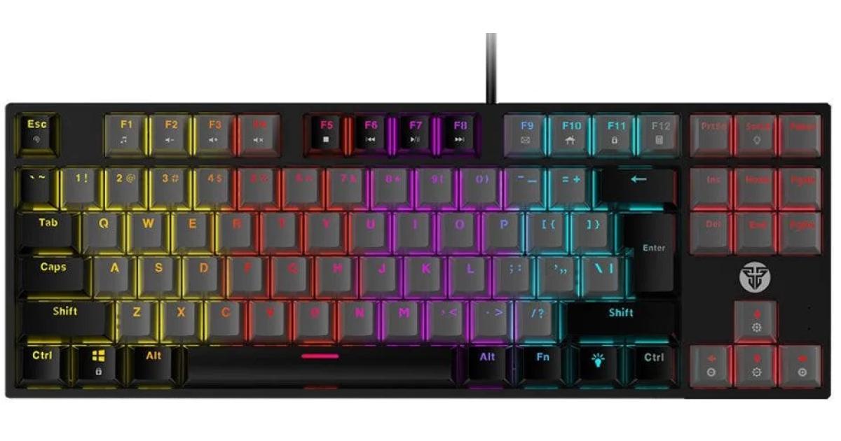 FANTECH ATOM MK876 TKL WIRED RGB 80% Mechanical Gaming Keyboard, 1.8m ...