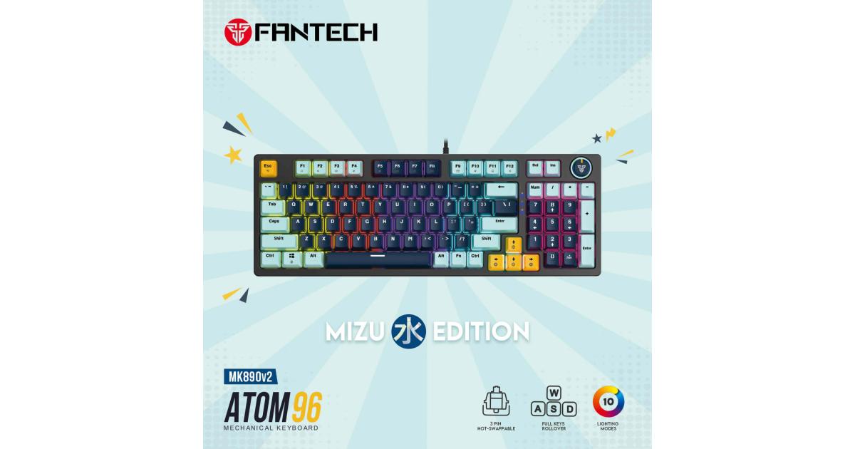Fantech Atom96 MK890 V2 RGB (Full Size) 3 Colors Combination Wired Mechanical Gaming Keyboard ...