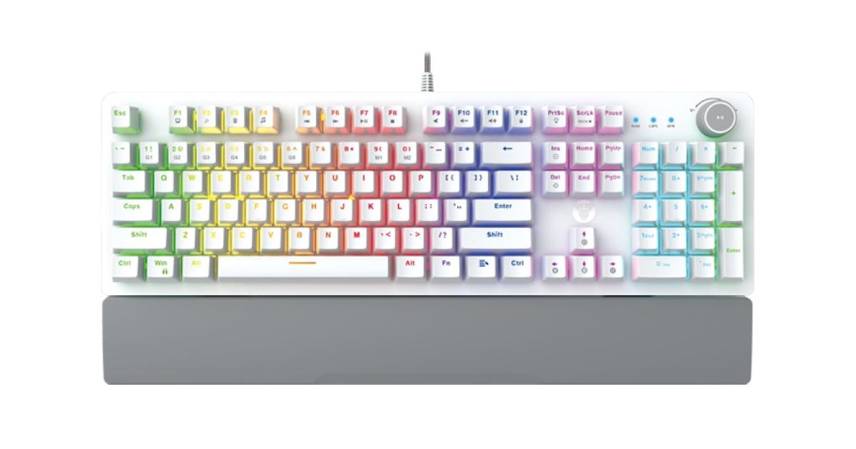 Fantech MaxPower MK853 RGB Mechanical Gaming (White) Keyboard, Macro ...