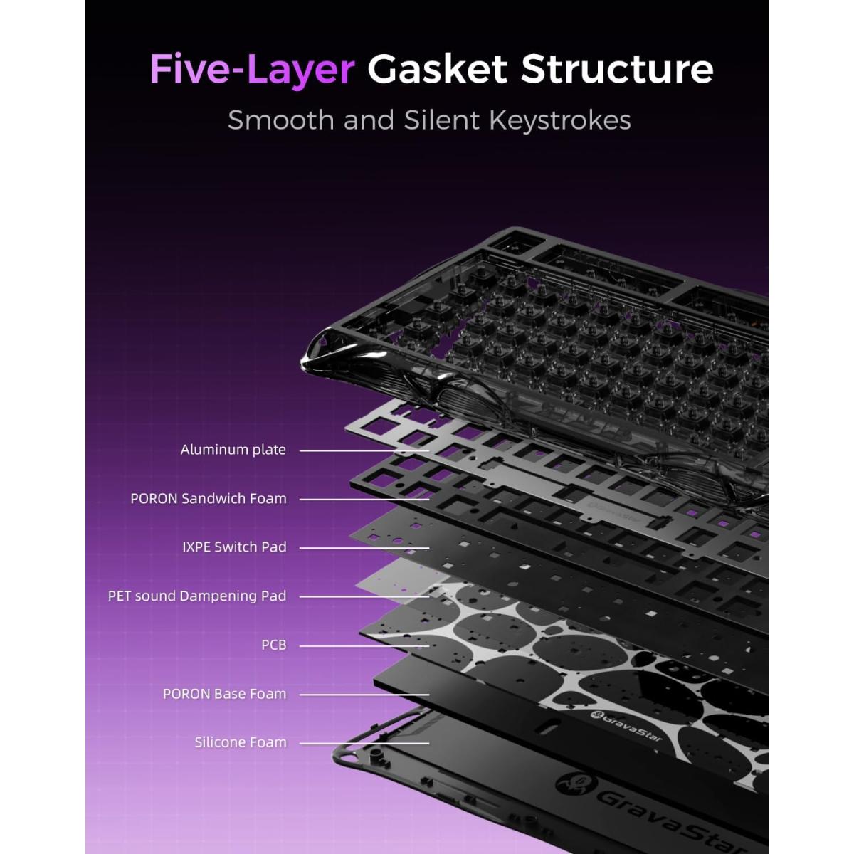 GravaStar Mercury V75 Lite Hall Effect Magnetic Gaming Keyboard – 8KHz ...