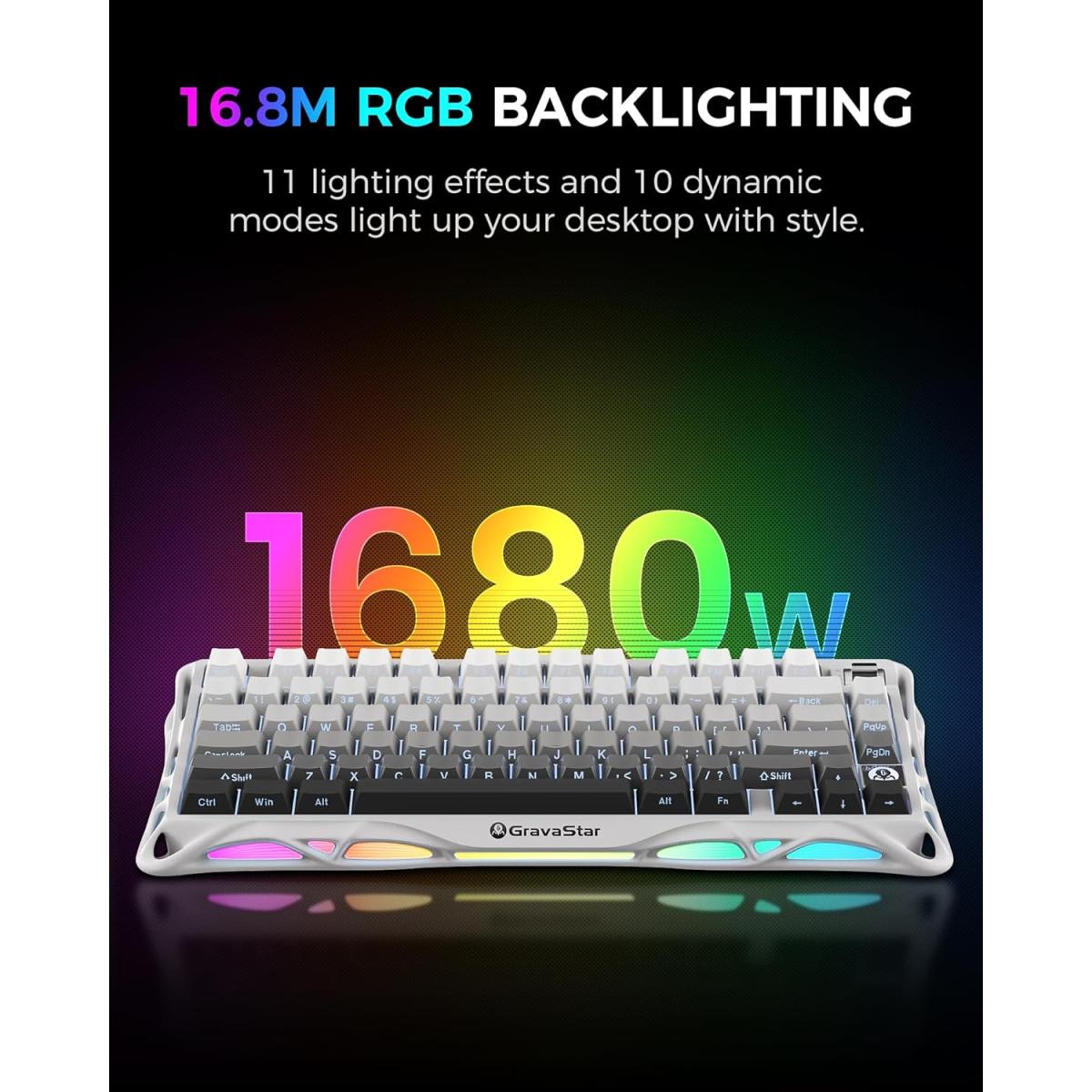 GravaStar Mercury K1 75% Wireless Mechanical Gaming Keyboard, Aluminum ...