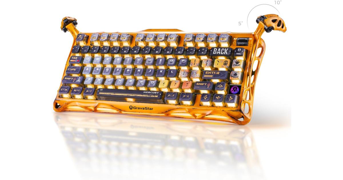 GravaStar Mercury K1 Pro Wireless Mechanical Gaming Keyboard, Aluminum ...