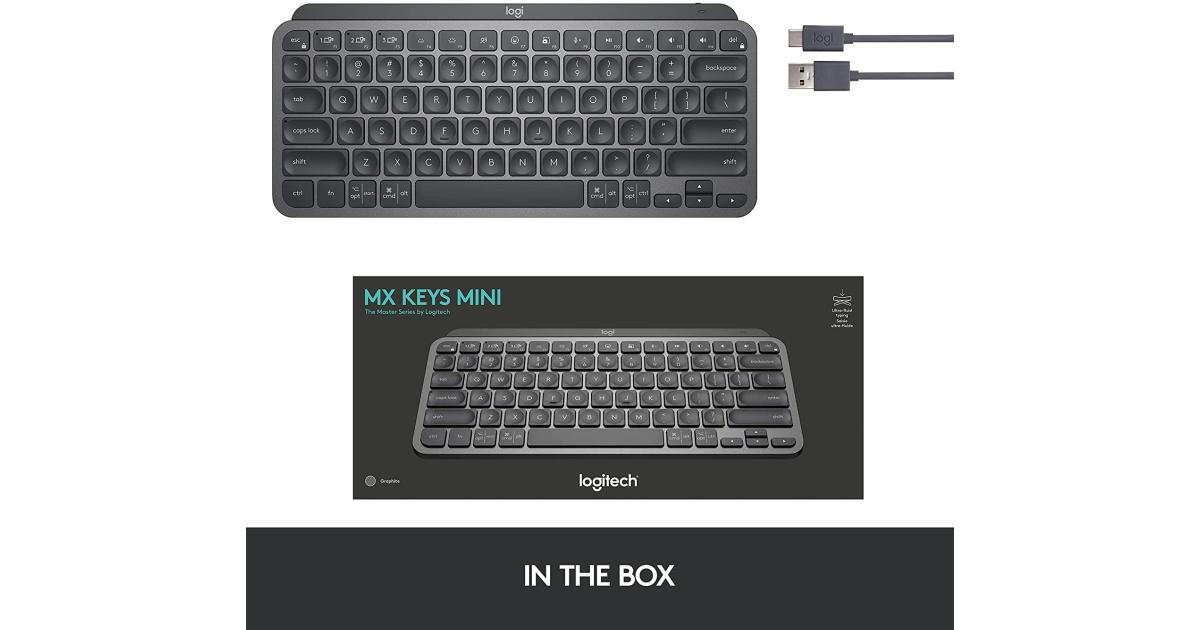 Logitech MX KEYS MINI Minimalist Compact Wireless Bluetooth Illuminated ...